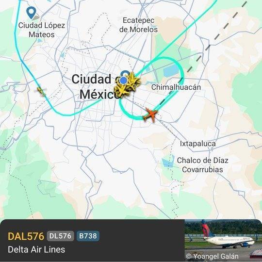 Avión de Delta regresa de emergencia al AICM tras falla por despresurización ...